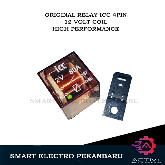 Jual ORIGINAL RELAY 12VOLT 4KAKI 80A RILAY Kaki 4 Transparan 12 Volt ...