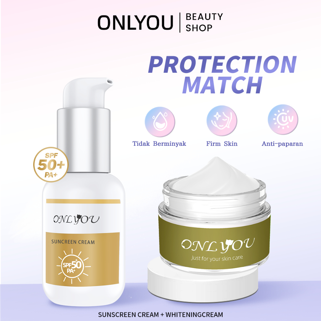 Jual ONLYOU Skincare Paket Whitening moisturizer cream wajah & ONLYOU ...