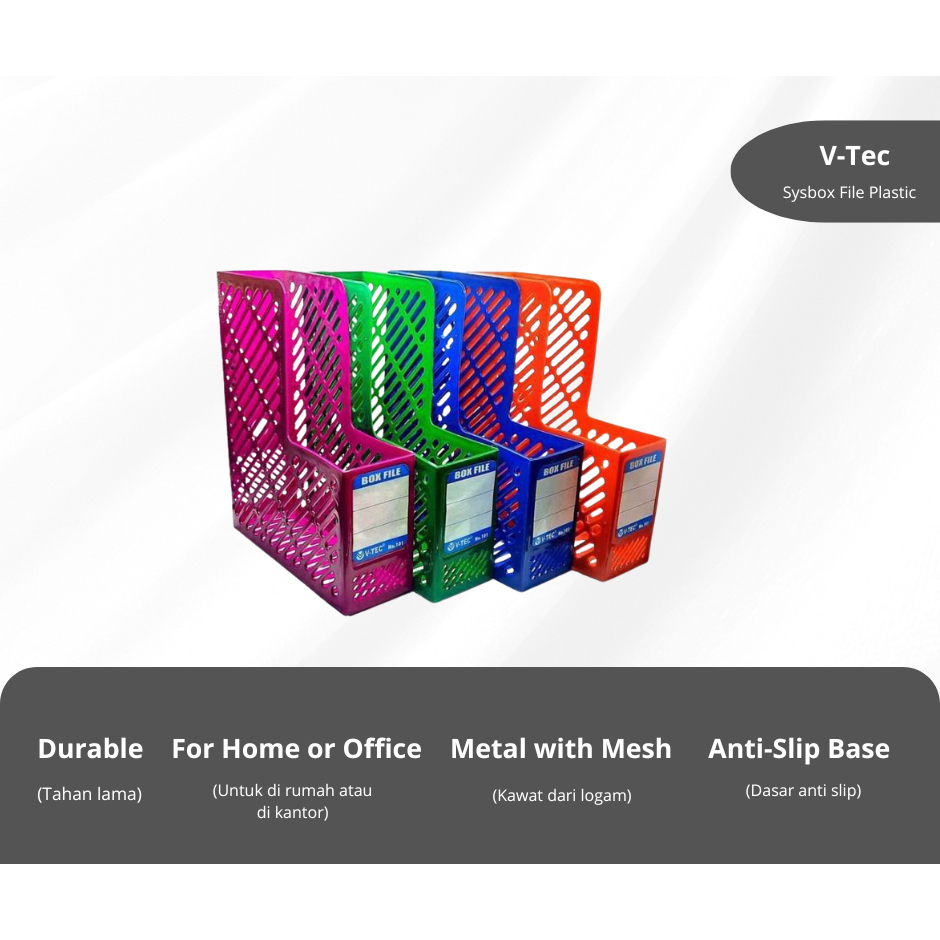 Jual Box file Plastik / Rak Box File Plastik V-TEC HB-101 / Box File ...