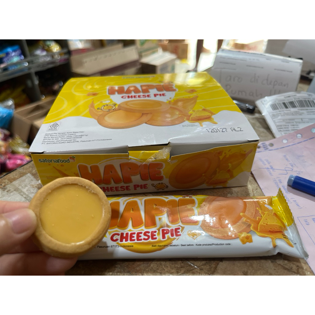 Jual Hapie Cheese Pie Perpak 21gr x 12 Pcs | Shopee Indonesia
