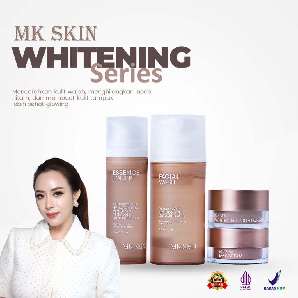 Jual Mk Skin Whitening Acne Melacare Series-Paket Wajah Lengkap Free ...