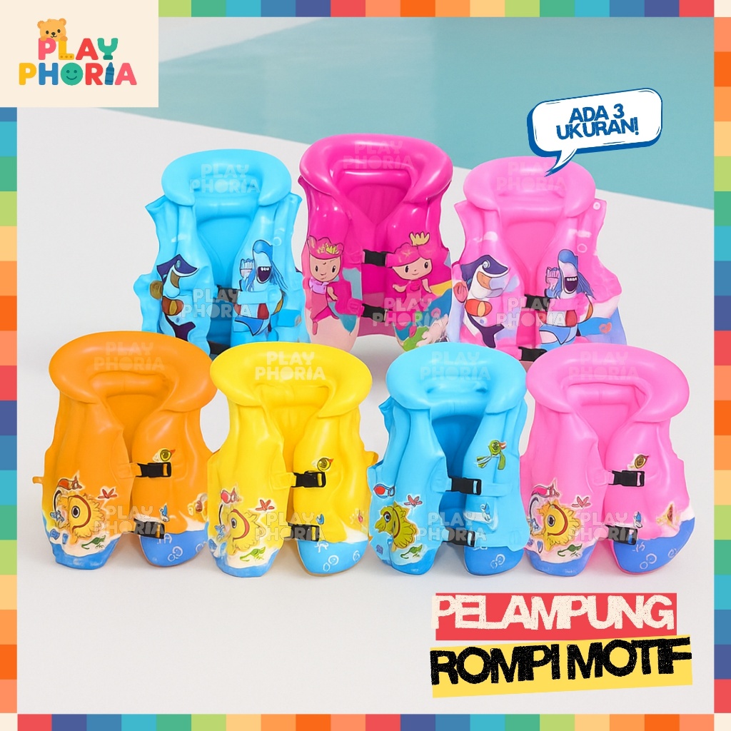 Jual Playphoria Pelampung Rompi Renang Anak | Kids Swim Vest Kartun ...