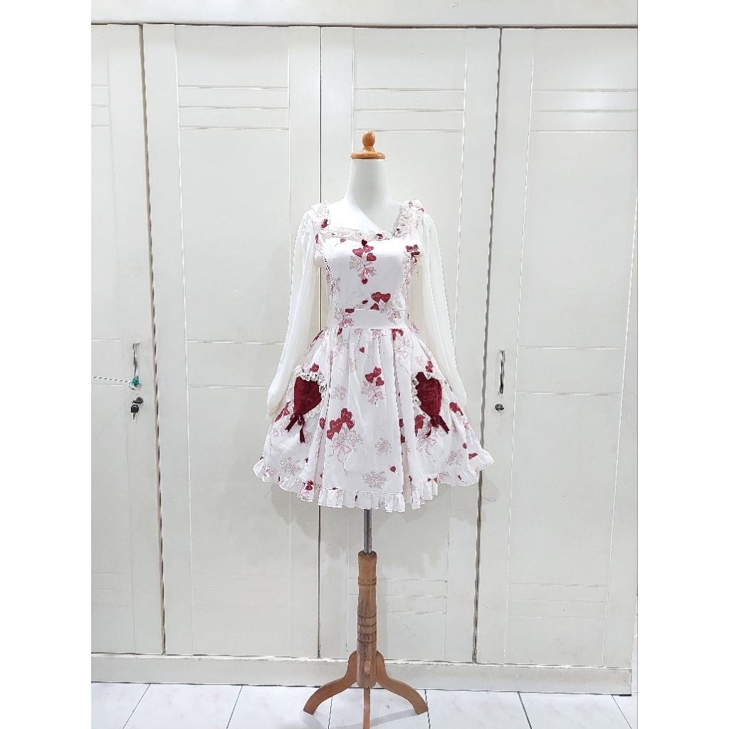 Jual Liz Lisa heart balloon OP white dress kawai kawaii liz lisa rojita ...