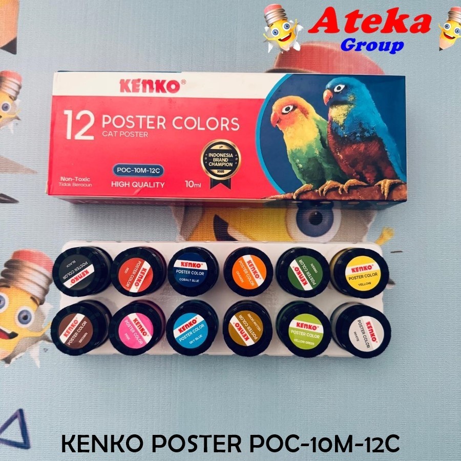 Jual [1 SET] KENKO CAT POSTER POC-10M-12C 12 WARNA | Shopee Indonesia