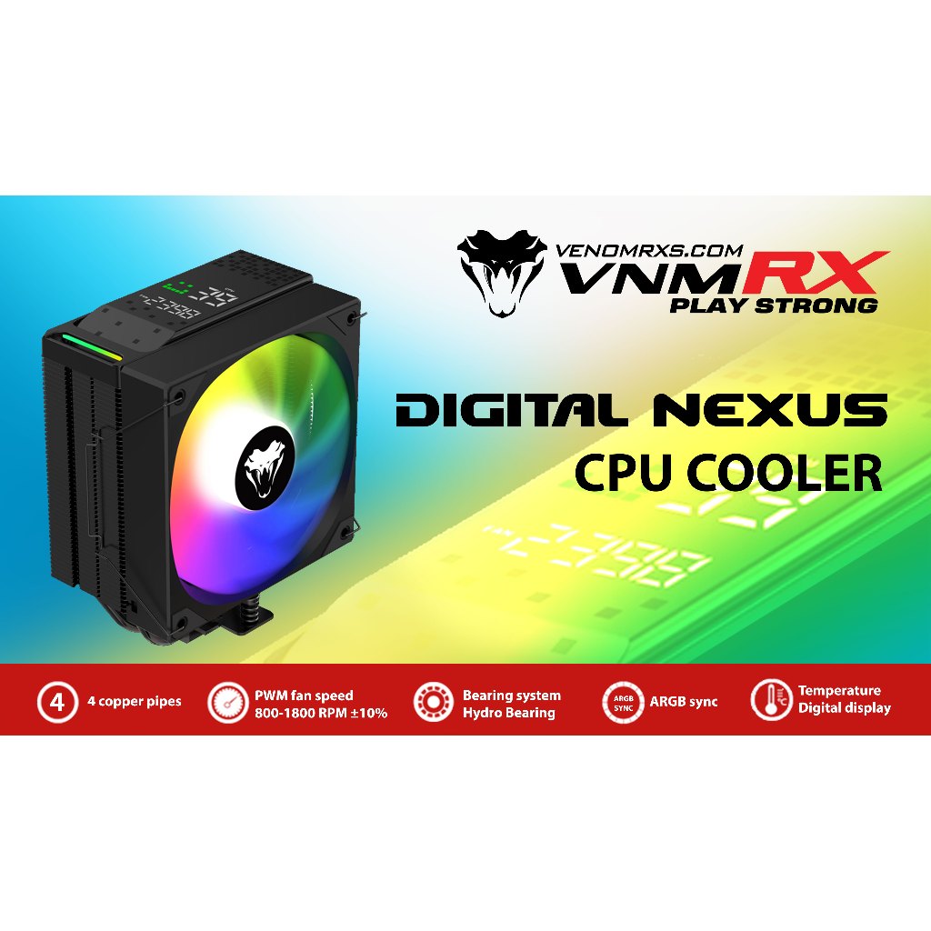 Jual Heatsink CPU Cooler Fan Processor VenomRX Venom-RX DIGITAL NEXUS ...