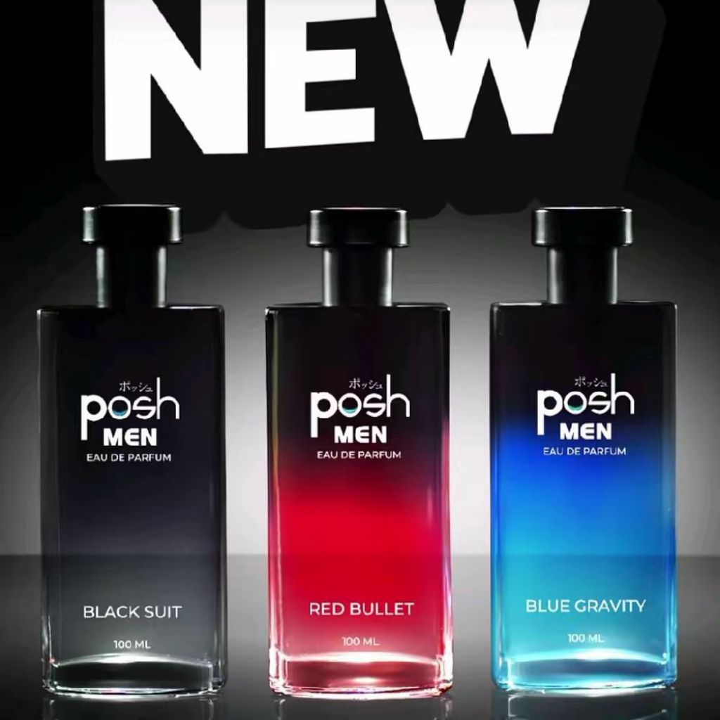Jual Posh Men Eau de Parfum EDP 100ml 100 ml Black Suit/ Red Bullet ...
