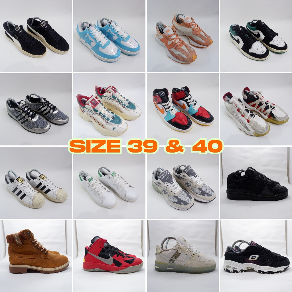 Jual SEPATU BEKAS SECOND KHUSUS SIZE 39 DAN 40 SNEAKERS, RUNNING COCOK ...