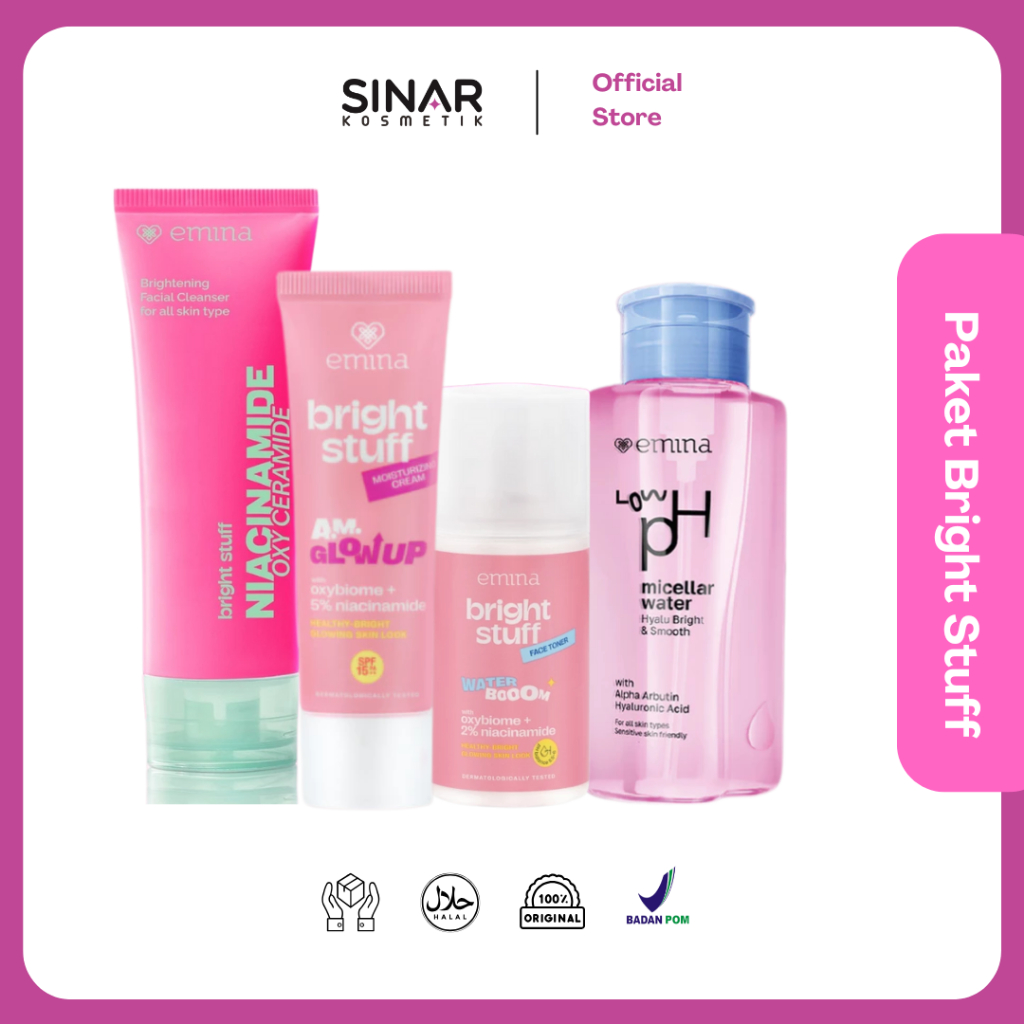 Jual Emina Bright Stuff Series [Bright Stuff Face Wash 100ml - Bright ...