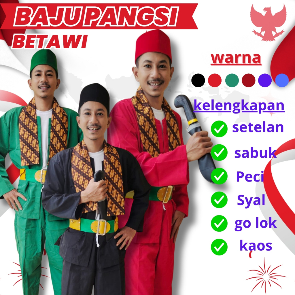 Jual Baju pangsi Dewasa Setelan Betawi Lengkap Baju Pangsii Lengkap ...