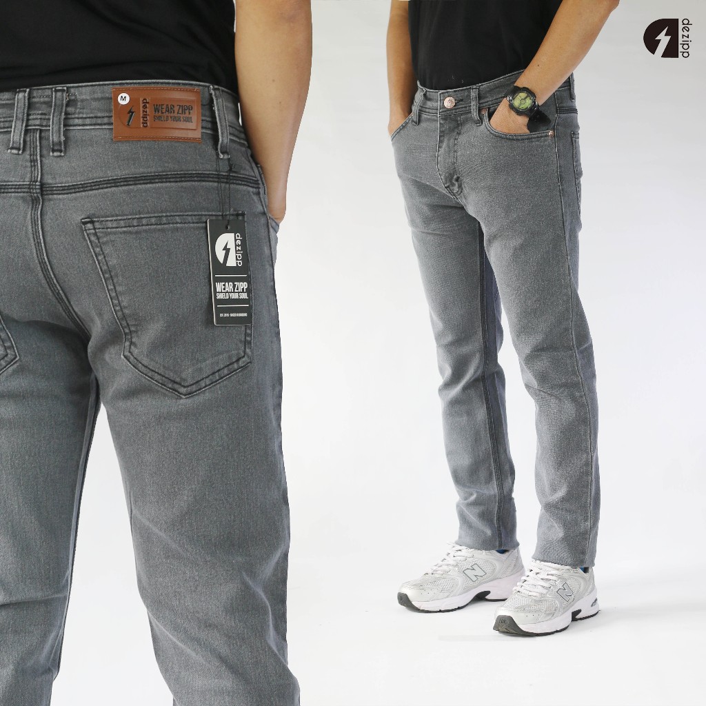 Jual Dezipp Celana Panjang Jeans Denim Pria Skinny Stretch Bahan Melar ...