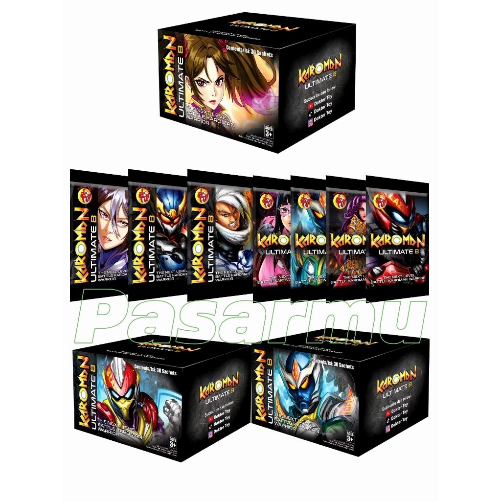 Jual [1Box isi 30] Karoman Ultimate 8 New Warrior Next level Battle ...