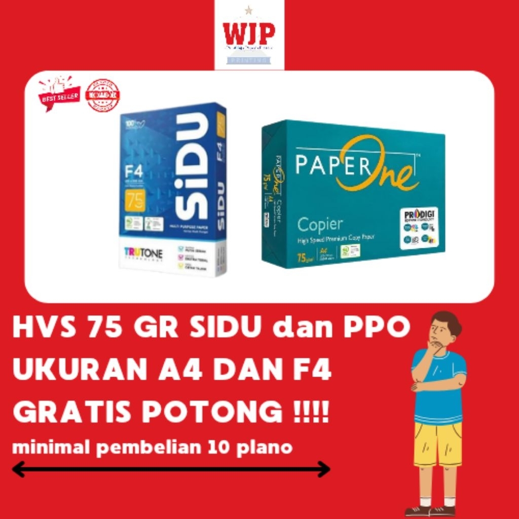Jual KERTAS HVS 75 GR A4 & F4 MERK SIDU | Shopee Indonesia