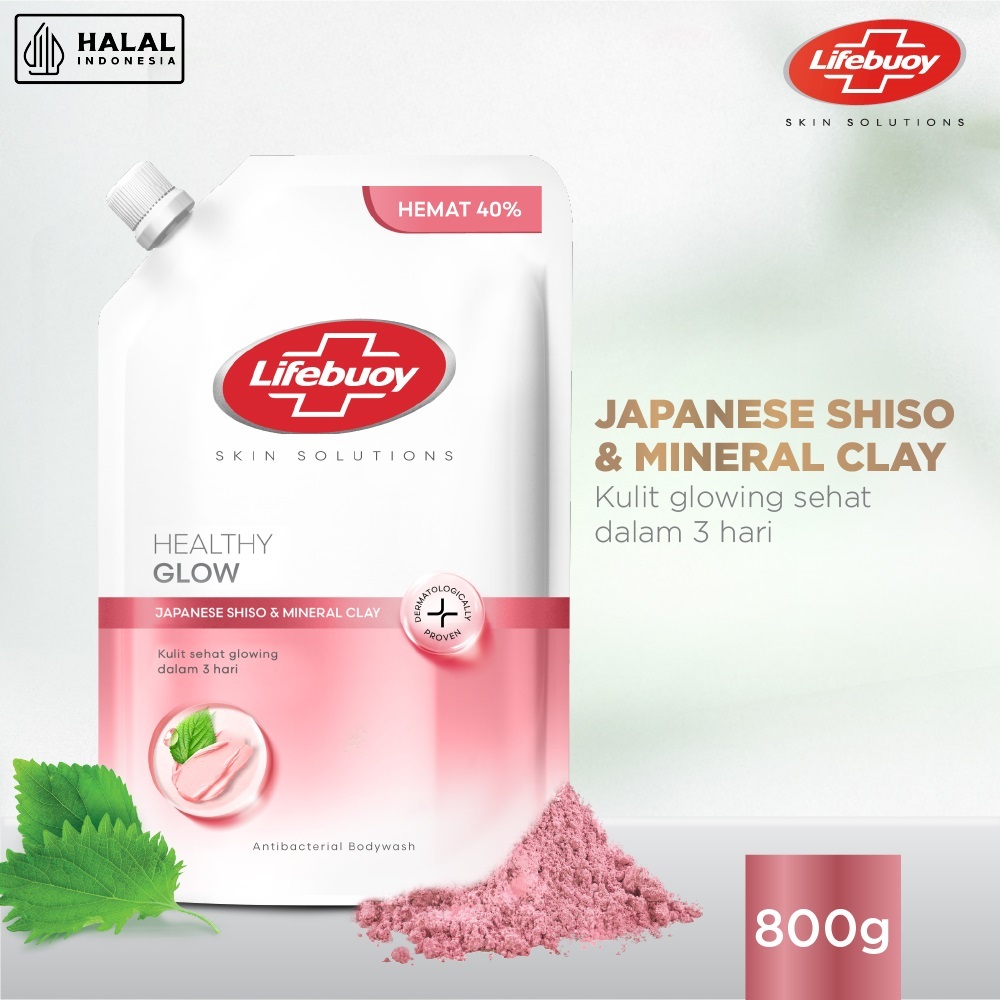 Jual Lifebuoy Sabun Mandi Cair Antibacterial Shiso & Mineral Clay 800g ...