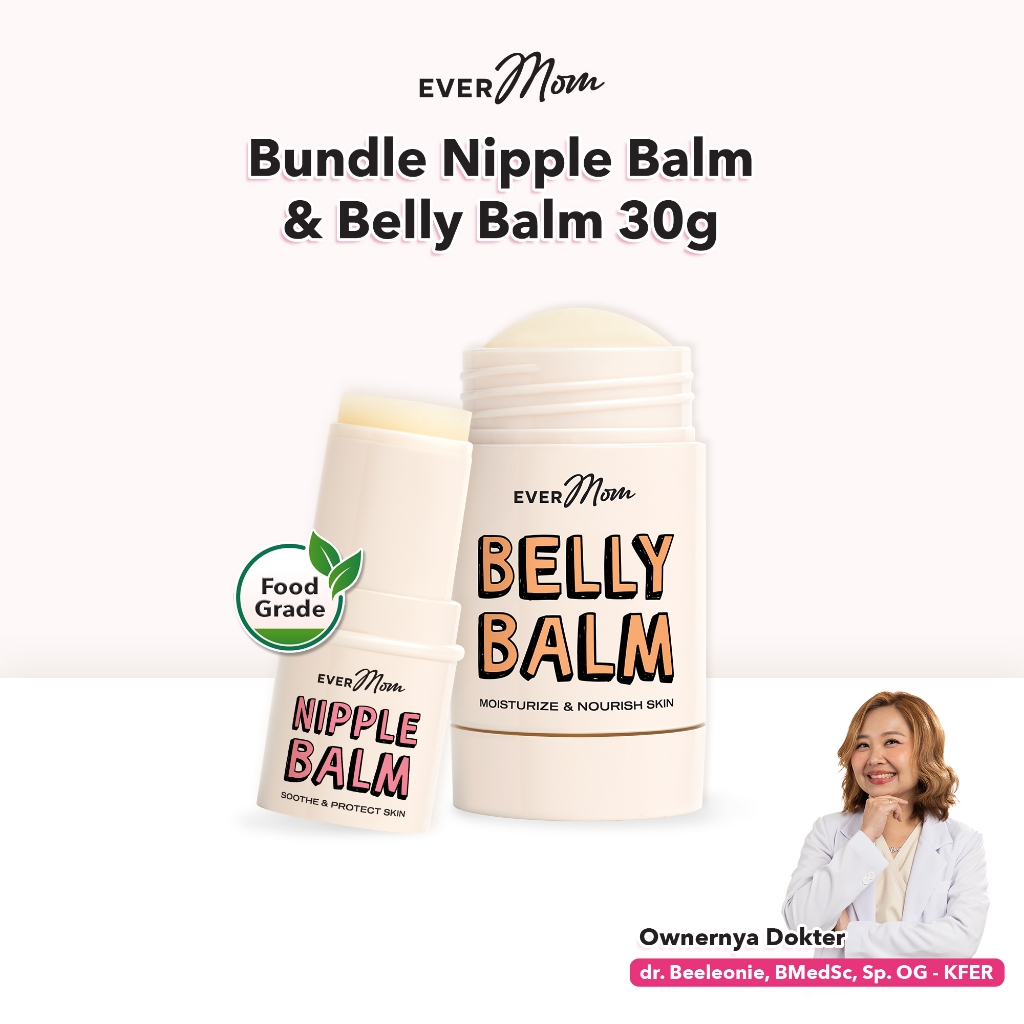 Jual Evermom [Bundling] Natural Nipple Balm + Belly Balm Hands Free ...