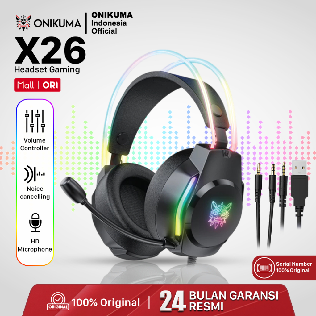 Jual ONIKUMA Headset Gaming stereo telinga kucing - Game E-Sport ...