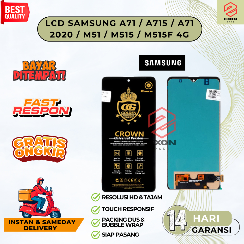 Jual LCD SAMSUNG A71 / A715 / A71 2020 / M51 / M515 /M515F 4G ...