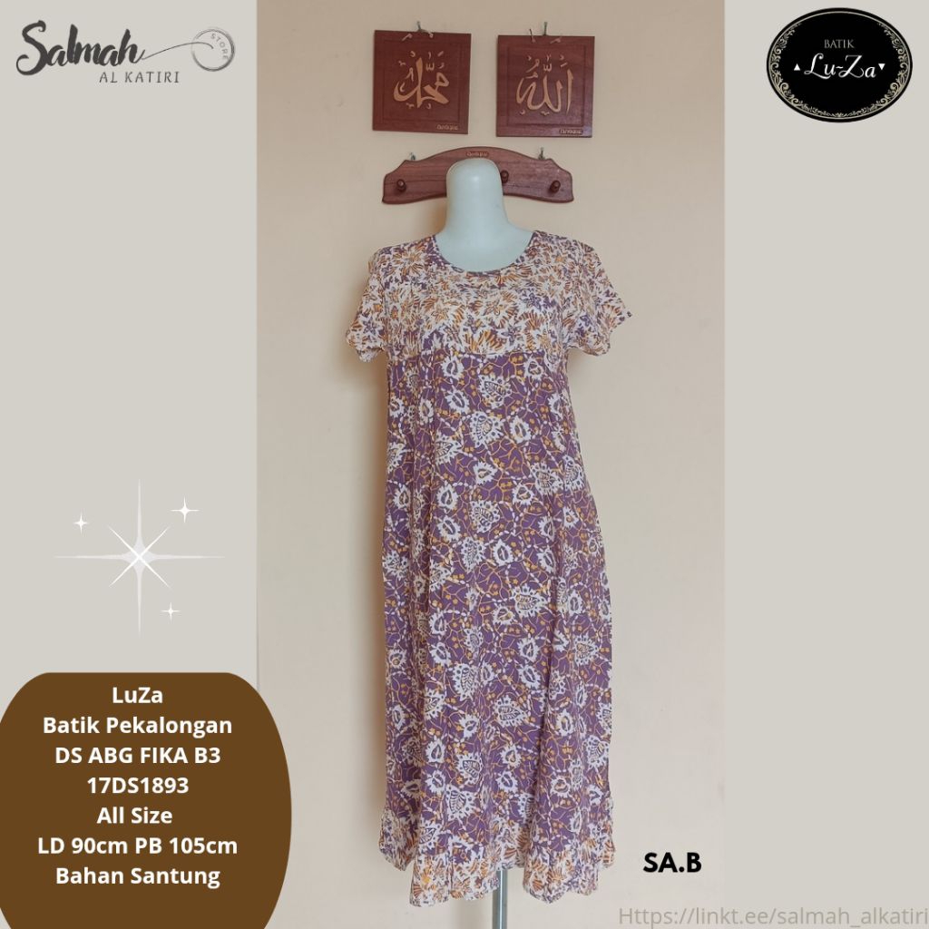 Jual Daster LuZa Batik Pekalongan DS ABG FIKA B3 (B) | Shopee Indonesia
