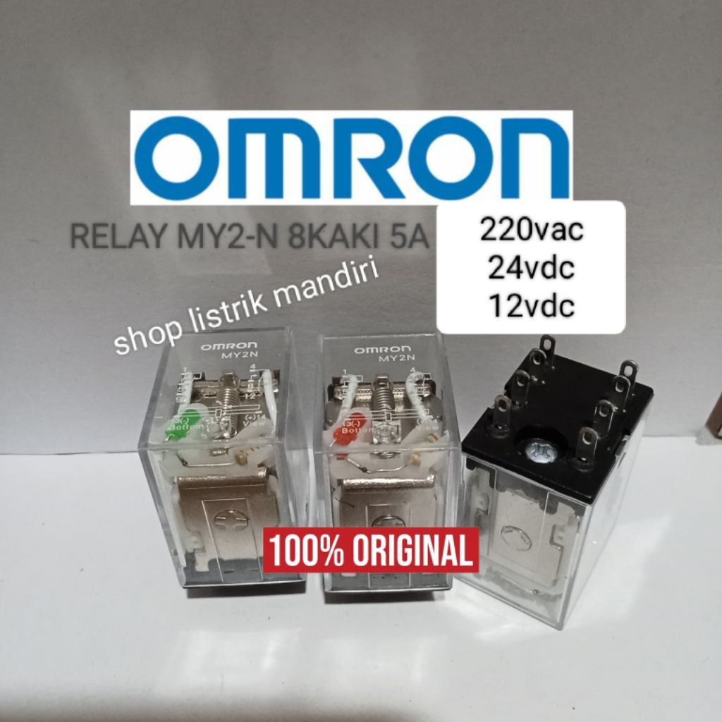 Jual relay omron MY2 MY2N 24VDC 5A 8kaki | Shopee Indonesia