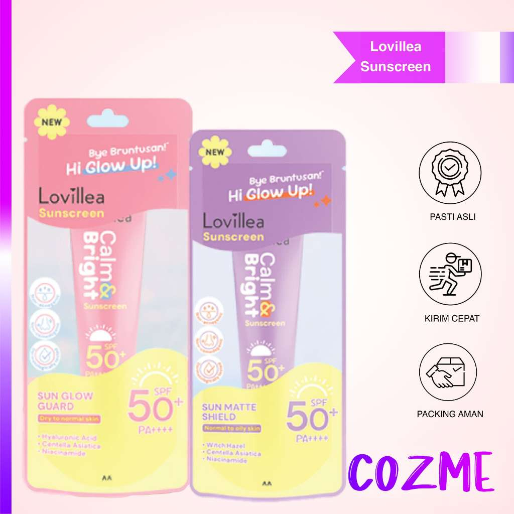 Jual LOVILLEA Calm & Bright Sunscreen SPF 50+ PA++++ 30gr | Shopee ...