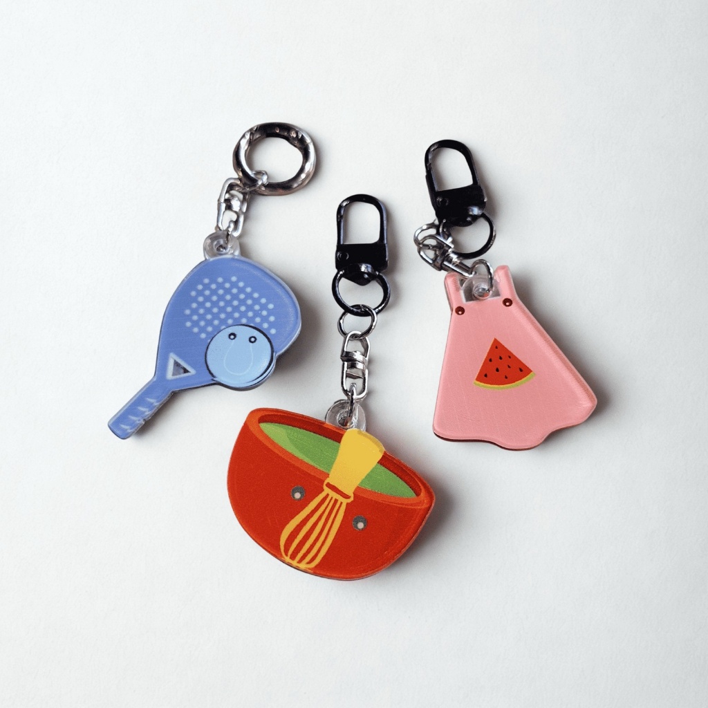 Jual GANTUNGAN KUNCI [KEY CHAIN] MATCHA, SEMANGKA & PADEL | Shopee ...