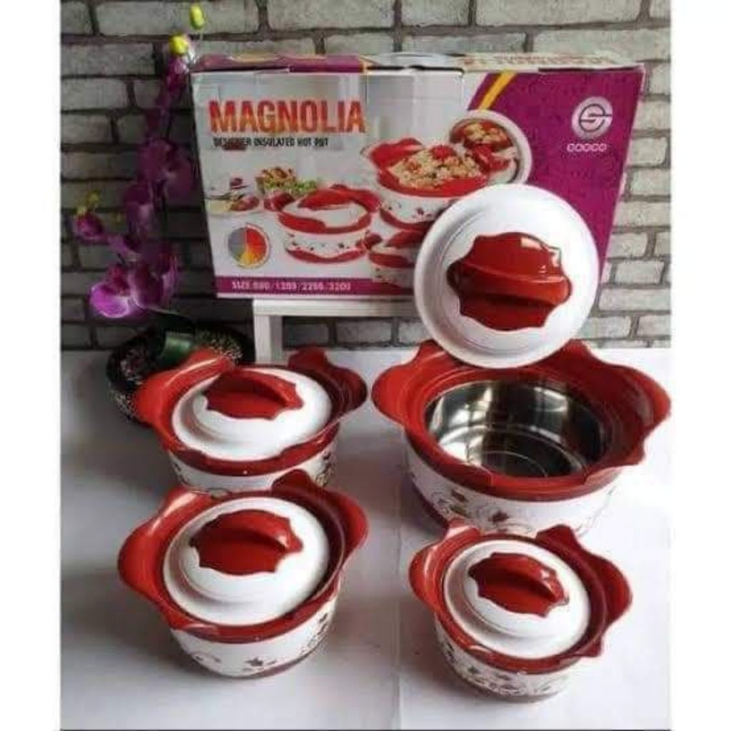 Jual prasmanan magnolia set / tempat lauk stainles / Magnolia food ...