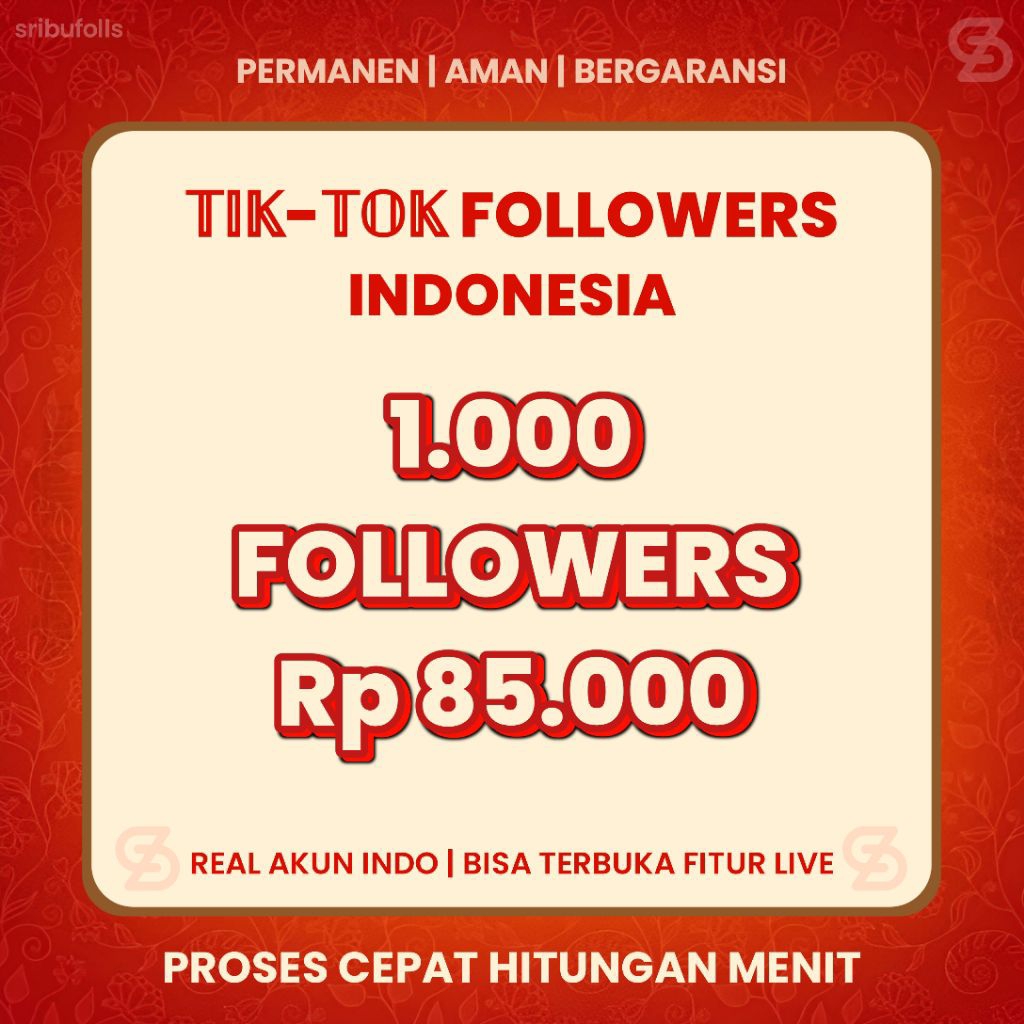 Jual FOLLOWER TIK*-*TOK INDONESIA PERMANEN AKTIF TIK FOLLOW TOK INDO ...