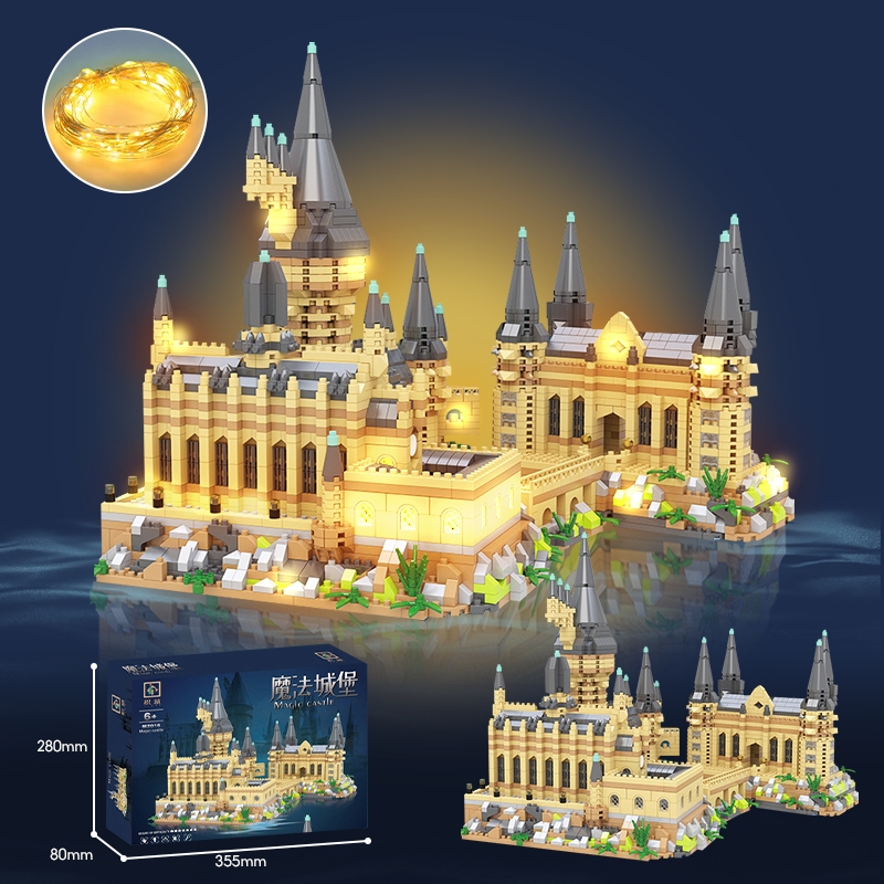 Jual Kastil Hogwarts 5400PCS Harry Potter Bricks 3D Magic Castle Puzzle ...