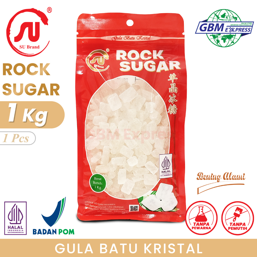 Jual SU Brand Gula Batu Kristal L 1 Kg | Shopee Indonesia