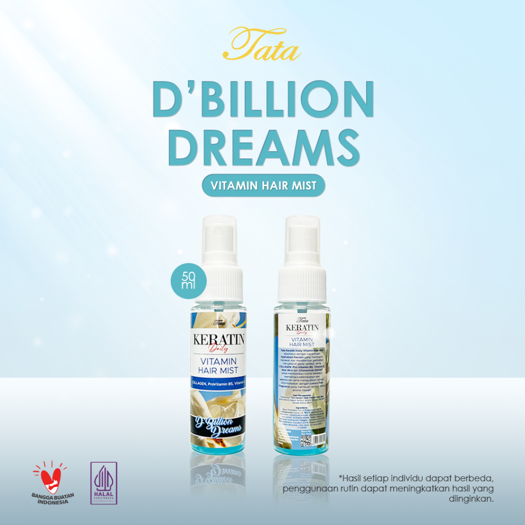 Jual Tata Keratin Vitamin Hair Mist D'Billion Dreams 50ml | Shopee ...