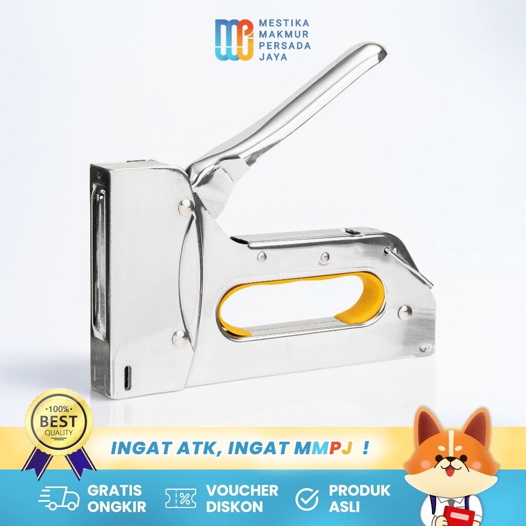 Jual Deli Staples Tembak Jilid Metal Heavy Duty + 800 Pcs Staples ...
