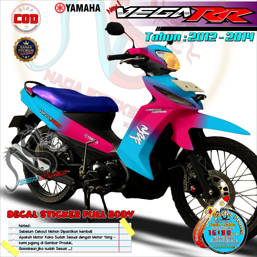 Jual Decal Sticker Full Body Yamaha Vega RR New 2014 Variasi Bunglon ...