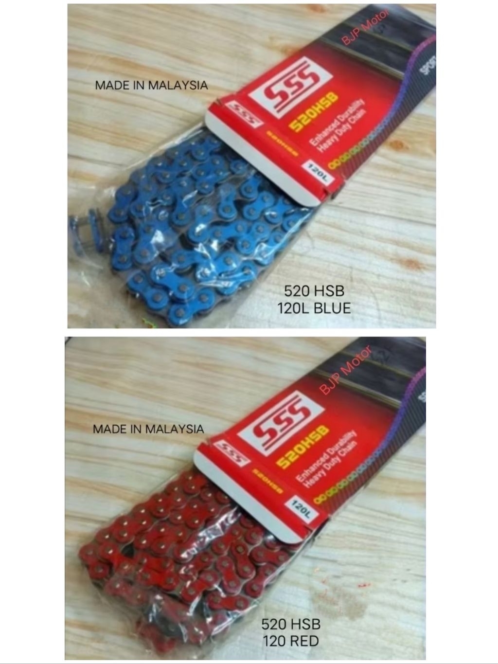 Jual Rantai Chain SSS 520 HSB 120L Biru / Blue dan Merah / Red untuk ...