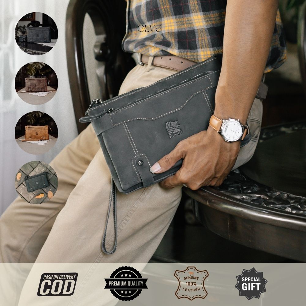 Jual Tas Tangan Clutch Hand Bag Kulit Asli Pria Original 100% Branded ...