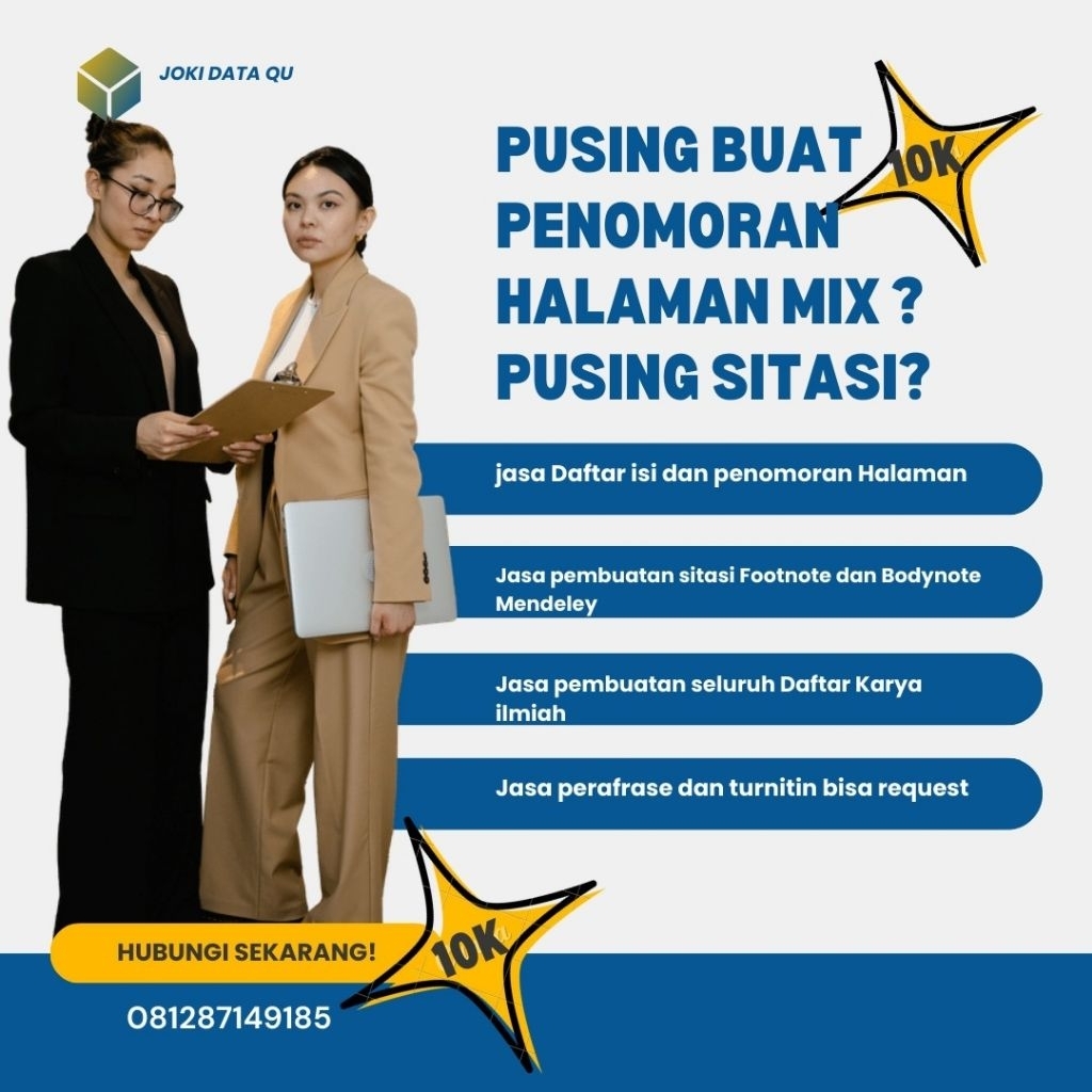 Jual JASA PEMBUATAN PENOMORAN HALAMAN MIX, DAFTAR ISI, DAFTAR TABEL ...