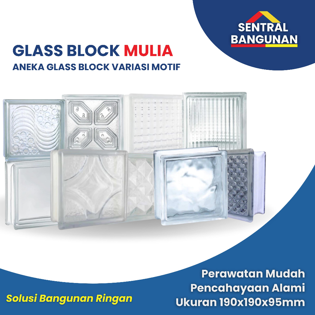 Jual Mulia Glass Block / Glass Blok Kaca Rumah Baru Motif Circle 95070 ...