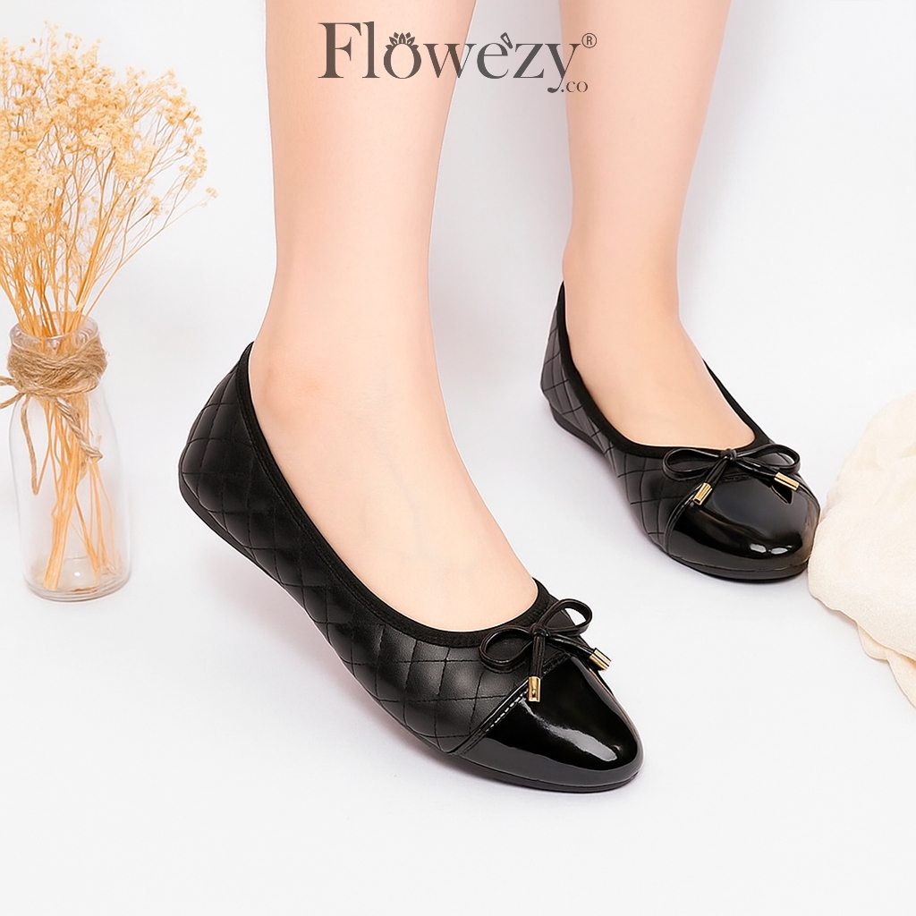 Jual Flowezy Gretta Flatshoes Sepatu Wanita Sepatu Hitam Balet Woman ...