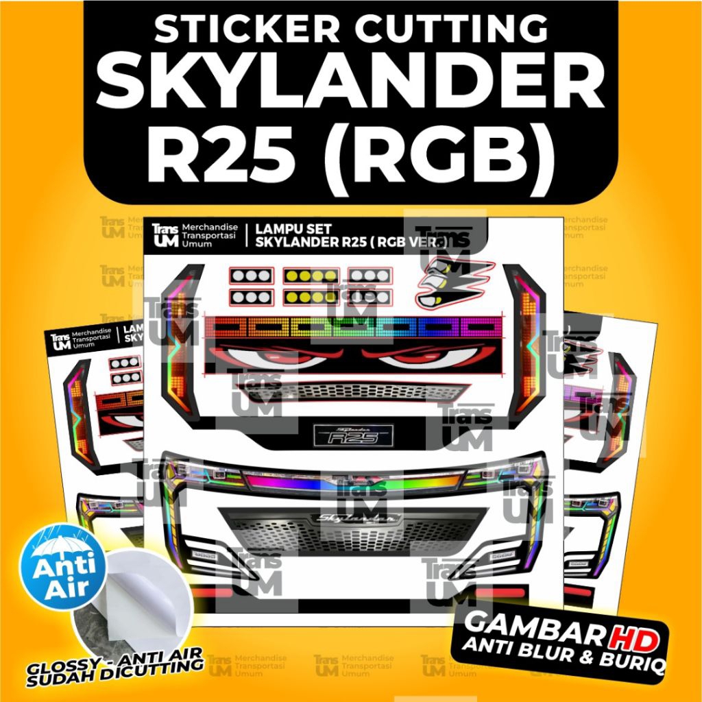 Jual Sticker Cutting Lampu Miniatur Bus RKC - SKYLANDER R25 RGB ...
