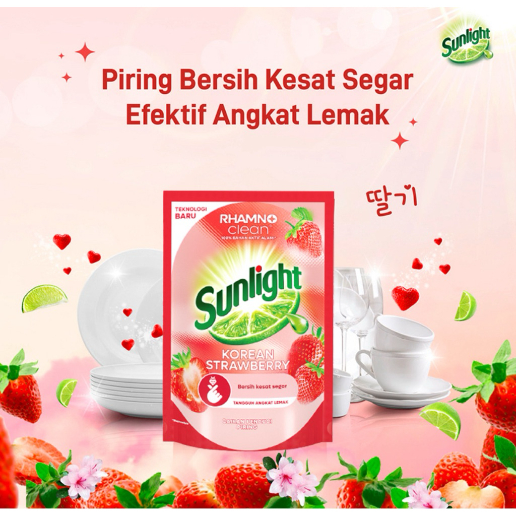 Jual Sunlight cuci piring korean strawberry rhamno clean technology ...