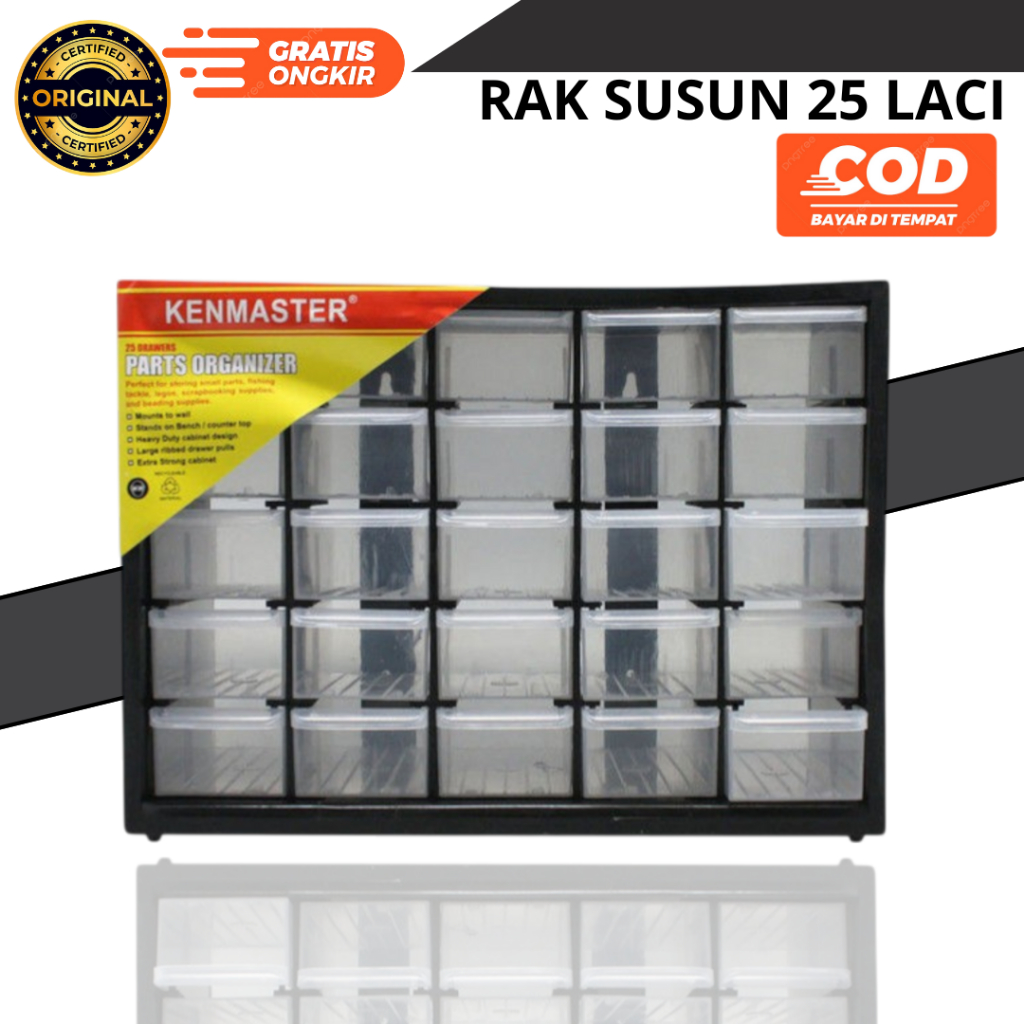 Jual PROMO Rak 25 Susun Kenmaster Rak Drawer Laci Mini Plastic Rak 25 ...