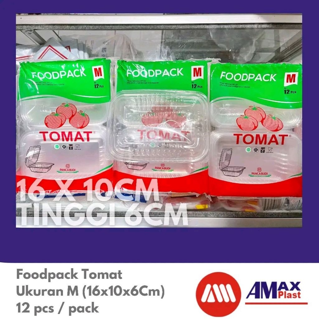 Jual Food Pack M Food pack Kotak Makan Mika Bening Isi 12 pcs/pack ...