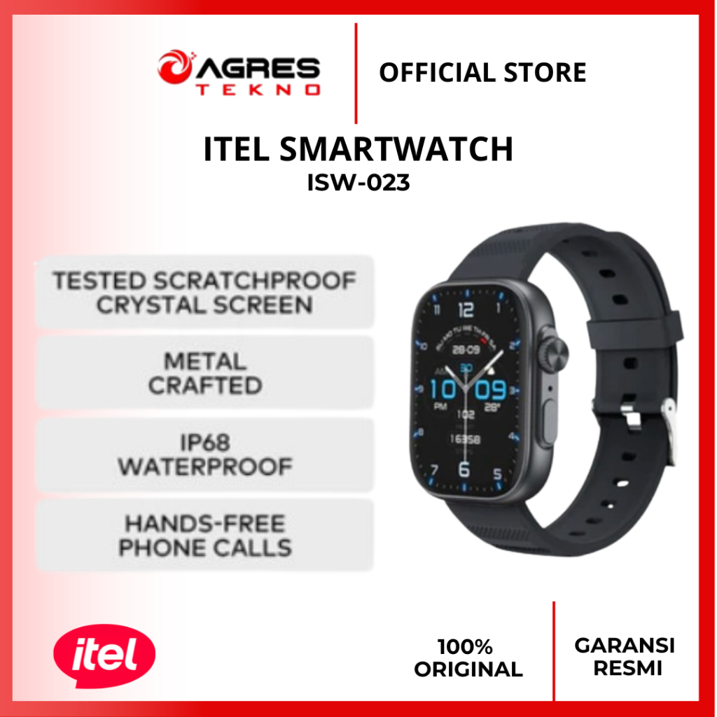 Jual ITEL Smart Watch ISW-O23 3 Active | Tahan Air ip68 100 Mode ...
