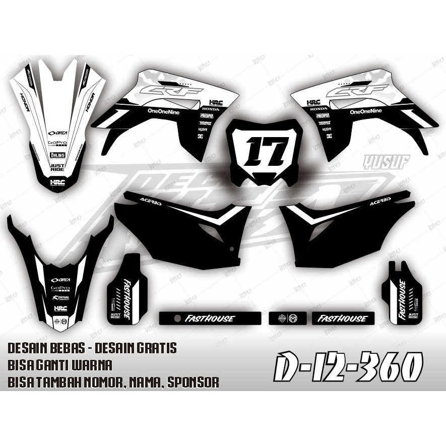 Jual Decal Stiker Motor CRF 150 L Tosca Matte Minimalis Dekal Sticker ...