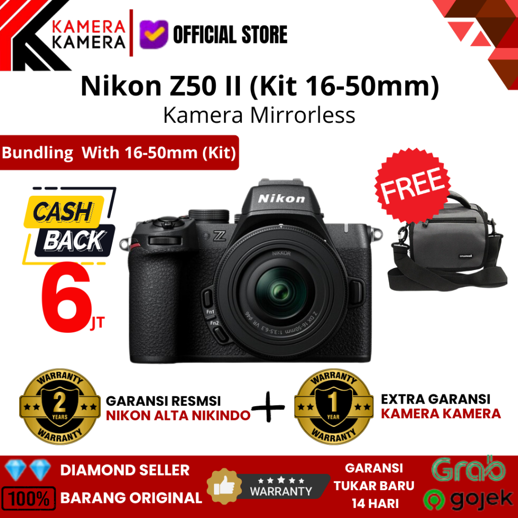 Jual Nikon Z50 II Kit 16-50mm F3.5-6.3 Mirrorless Camera Z50 Mark II ...