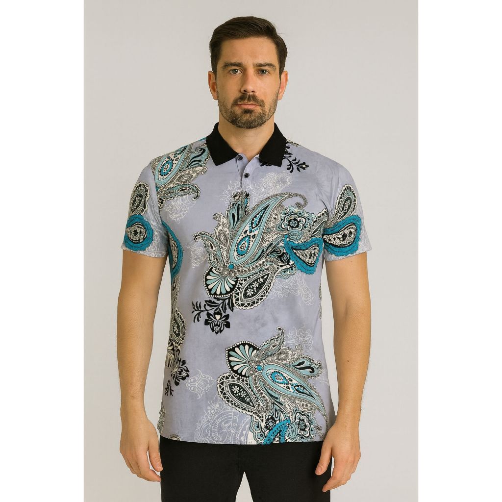 Jual YOUNGMAN Polo Shirt Premium Motif Batik Bahan Cotton Mercerized ...