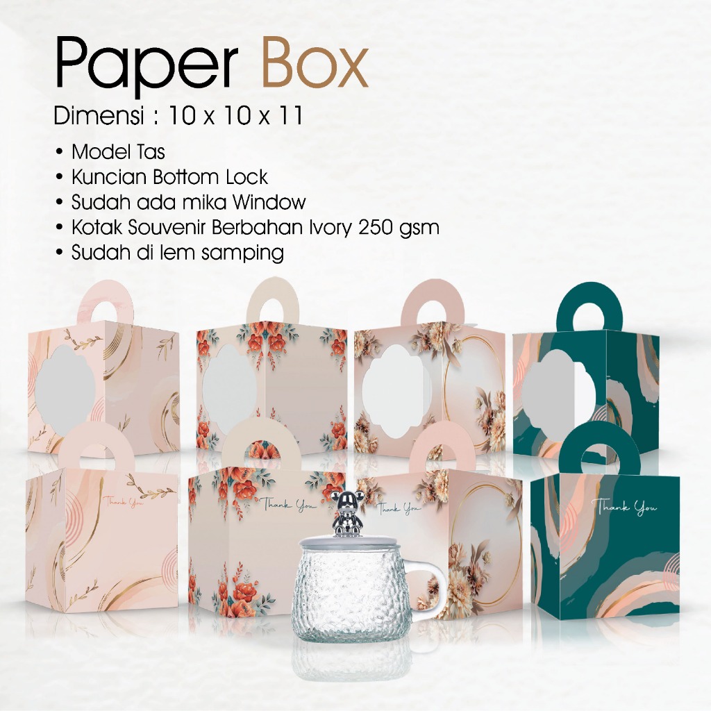 Jual Kotak Kemasan Souvenir & Paperbox Souvenir Uk. 10 x 10 x 11 cm ...