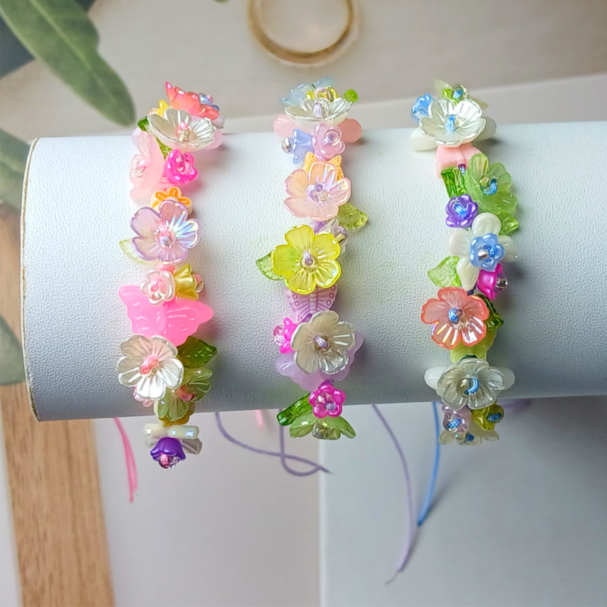 Jual Fairy Flowers Butterfly/Gelang Hiasan Bunga Warna-warni/Gelang ...
