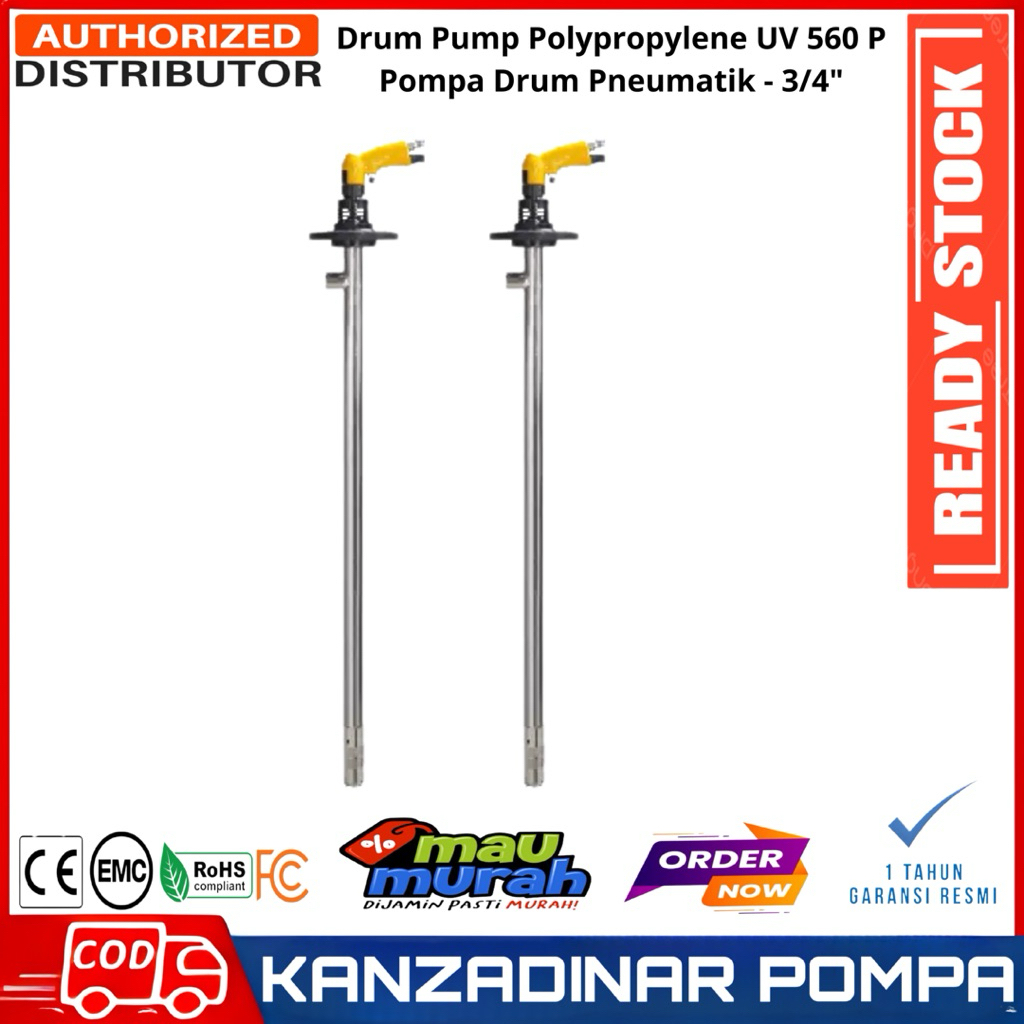 Jual Drum Pump Polypropylene UV 560 P Pompa Drum Pneumatik - 3/4 ...