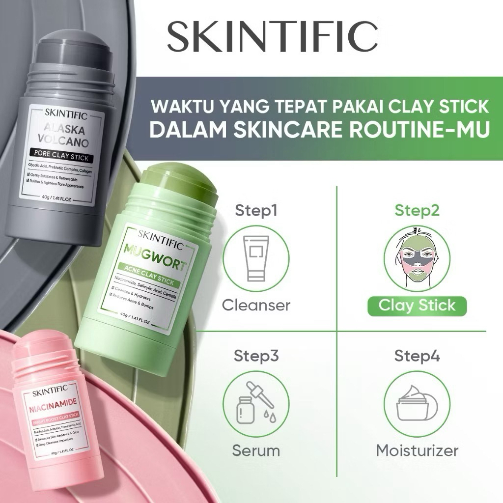 Jual Clay Mask Stick Collection Kit Masker Wajah -Mugwort Acne Clay ...