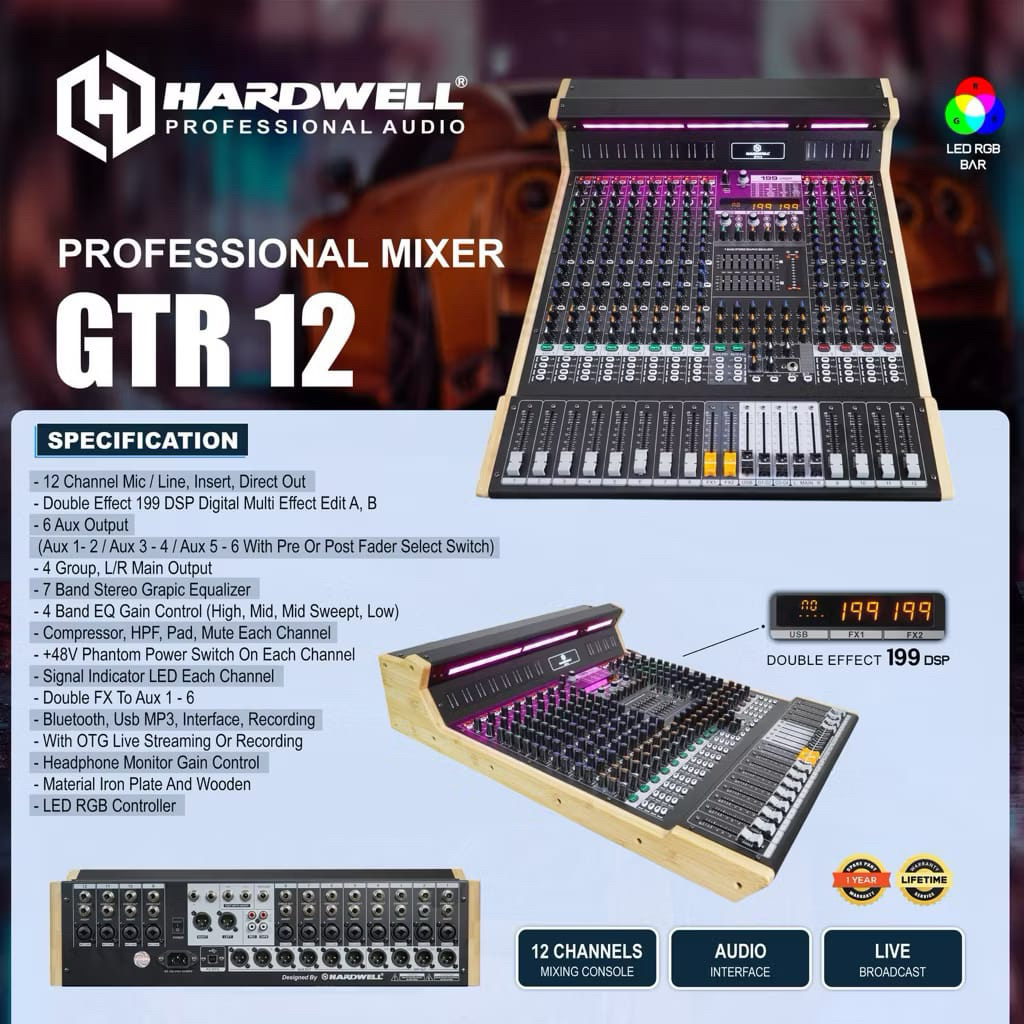Jual Mixer Hardwell GTR 12 Original Mixer Hardwell 12 Channel | Shopee ...