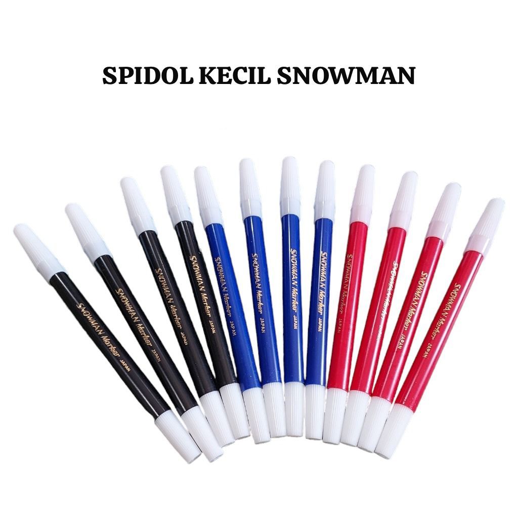 Jual Spidol Kecil Snowman - Spidol Hitam Merah Biru - Harga Satuan ...